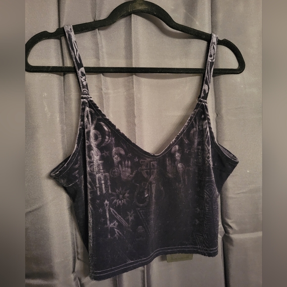 Killstar | Tops | Nwt Killstar Black Velevet Burnout Crop Top | Poshmark